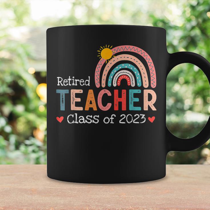 Retired Teacher Class Of 2023 Rainbow Retirement Summer Coffee Mug | Mazezy