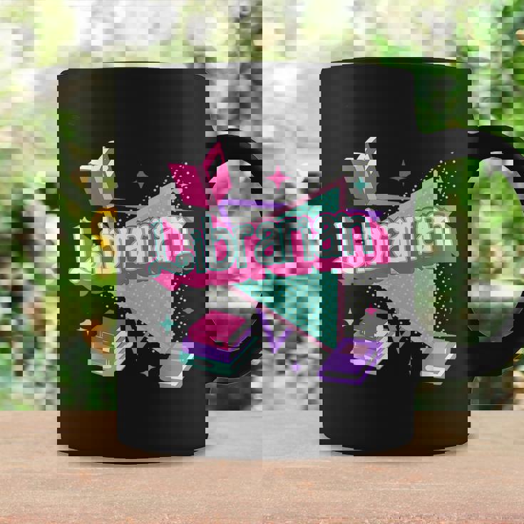 Retro Librarian 90S Library Staff Back To School Reading Coffee Mug ...