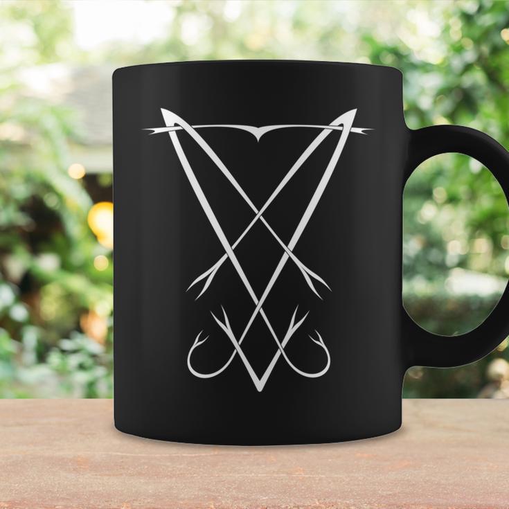 Sigil Of Lucifer Forked Coffee Mug | Mazezy