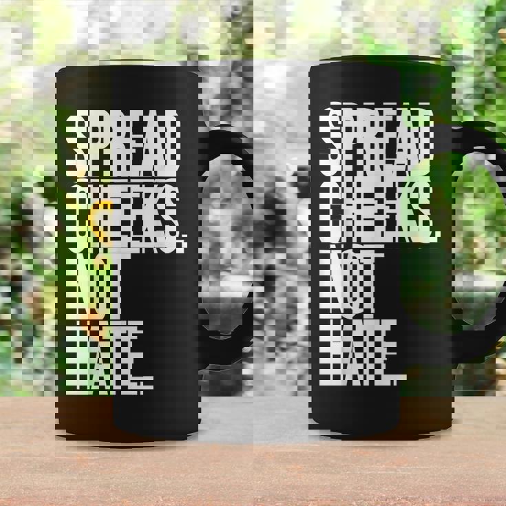 Spread Cheeks Not Hate Funny Gym Fitness And Workout Coffee Mug - Monsterry