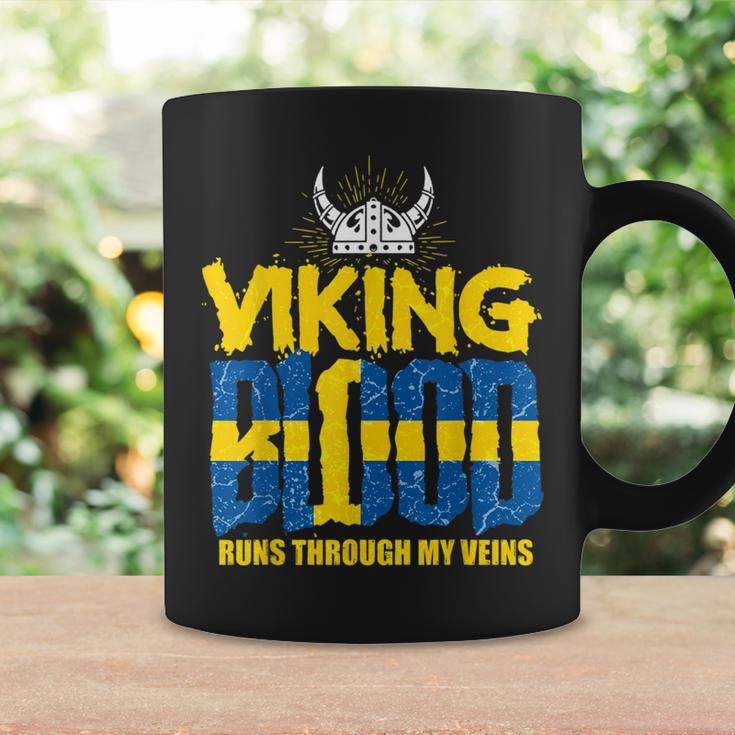 Sweden Swedish Flag Viking Blood Runs Through My Veins Coffee Mug ...