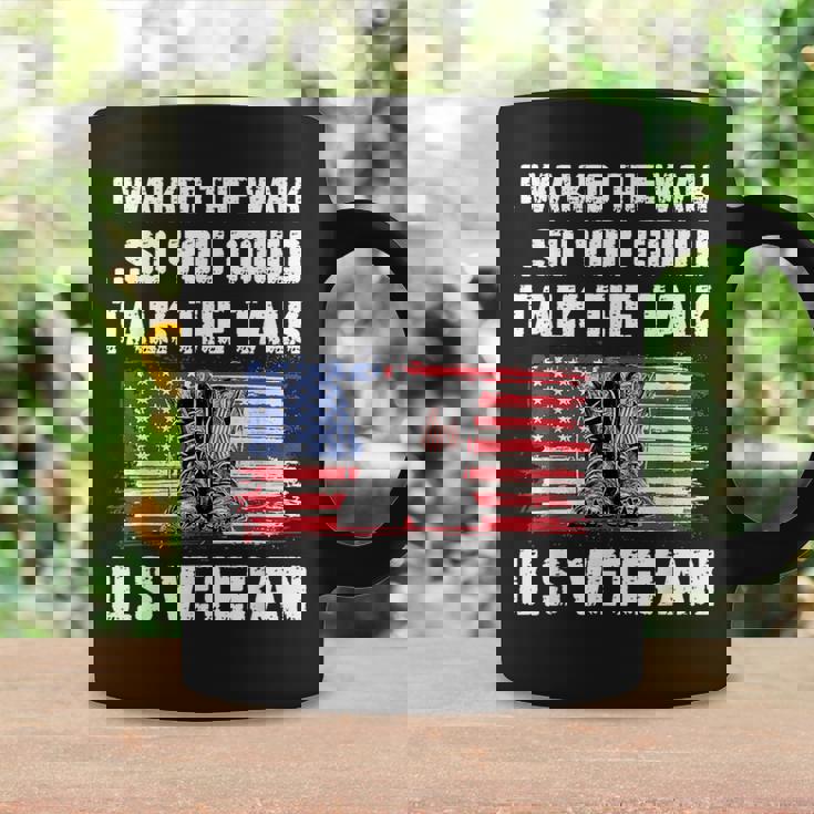 I Walked The Walk So You Could Talk The Talk US Veteran Coffee Mug | Mazezy