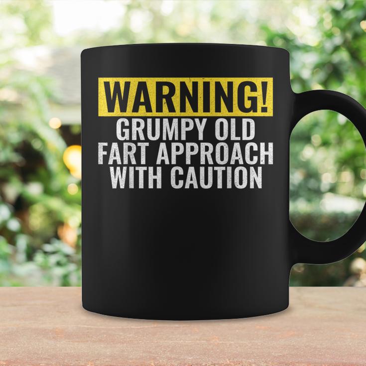 Warning Grumpy Old Fart Approach With Caution Retired Coffee Mug | Mazezy