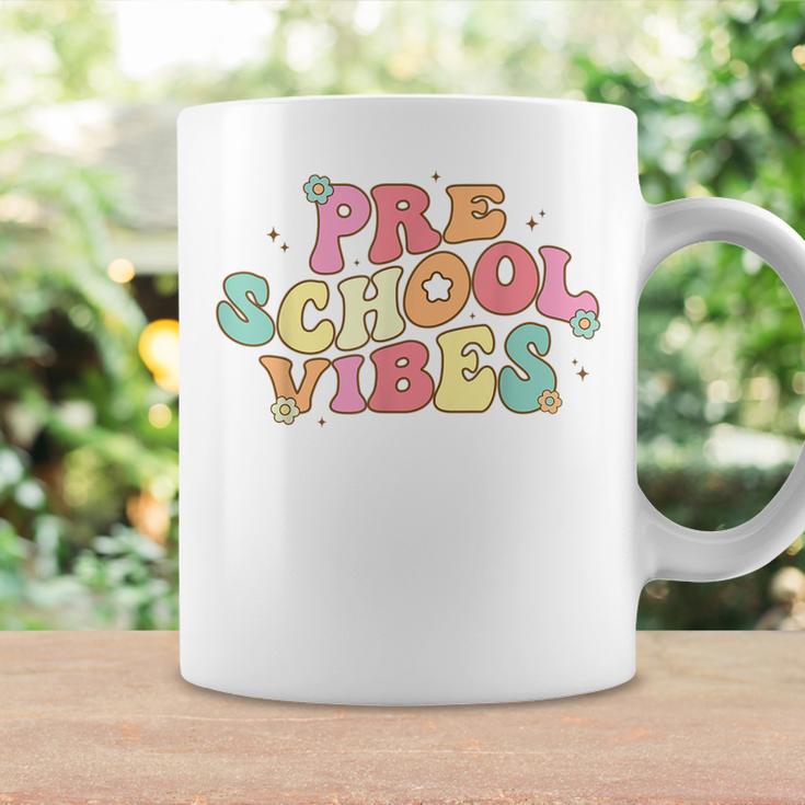 Back To School Preschool Vibes Retro Teacher Preschool Kids Coffee Mug ...