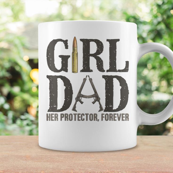 Girl Dad Her Protector Forever Father Of Girls Daughter Coffee Mug Mazezy