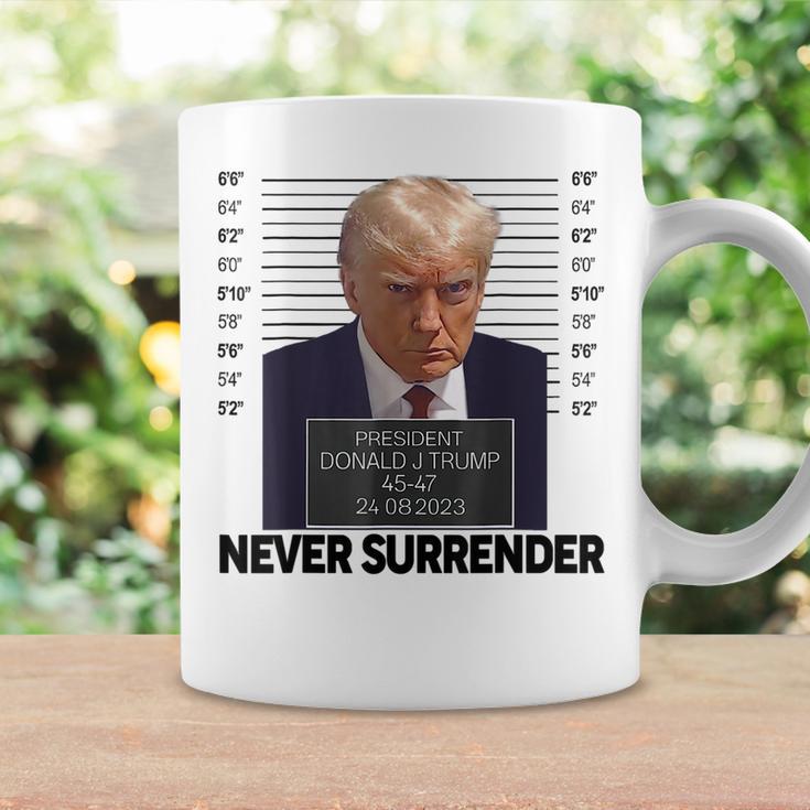 Trump Shot Donald Trump Shot Never Surrender Coffee Mug | Mazezy