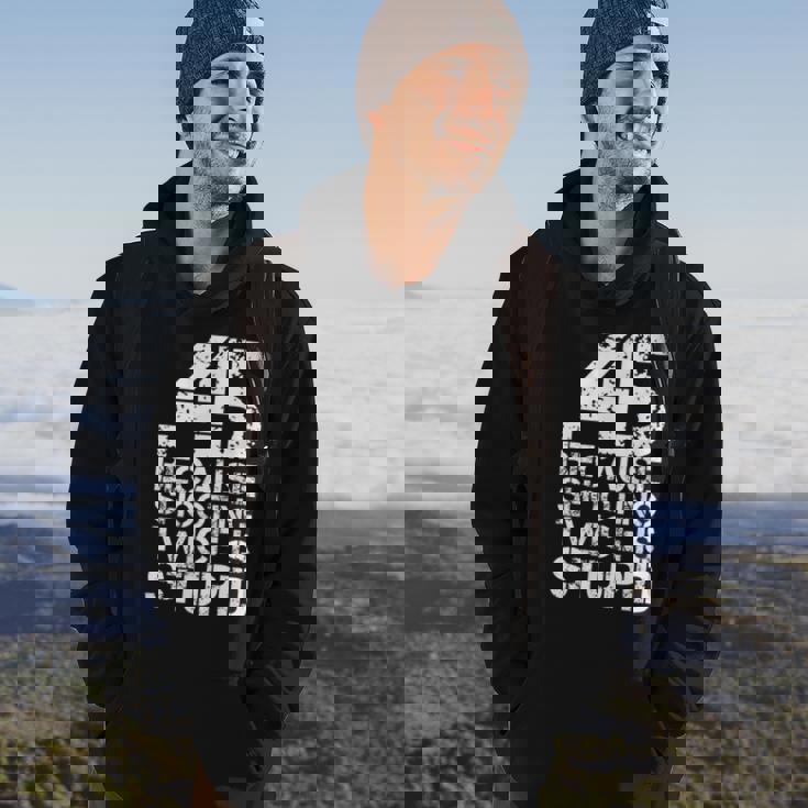 45 Because Shooting Twice Is Stupid Funny Gun Range Hoodie | Mazezy