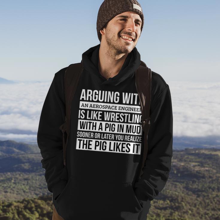 Aerospace Engineer Like Arguing With A Pig In Mud Hoodie | Mazezy