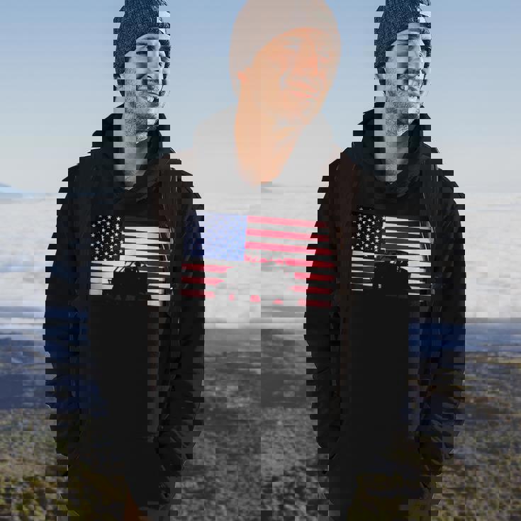 American Flag Off Roading Quad Atv Apparel - Quad Atv Hoodie - Seseable