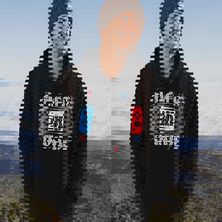 Back To School Game On 2Nd Grade Funny Gamer Kids Boys Hoodie | Mazezy