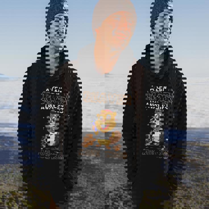 Dirty Adult Joke Clean Beaver Always Gets More Wood Hoodie | Mazezy