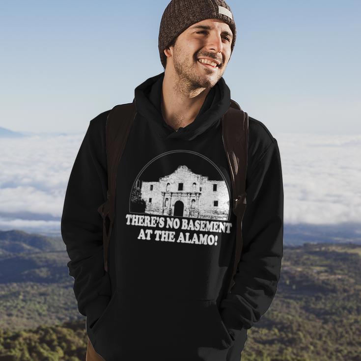 Theres No Basement At The Alamo Inside Joke Meme Hoodie | Mazezy