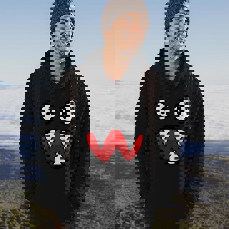 Spooky Face Scary Angry Face Pointy Th Hoodie | Mazezy