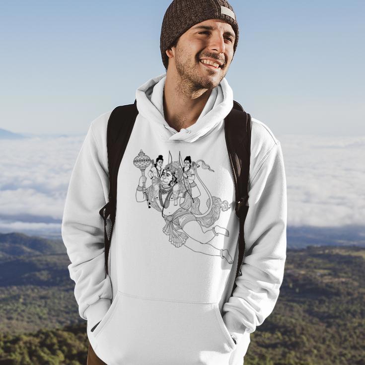 Lord Hanuman Hindu Hinduism God Hoodie | Mazezy