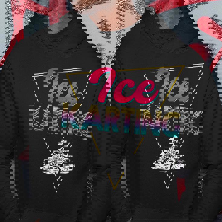 80S Retro Ice Karting Outfit Winter Car Ice Kart Racer Hoodie | Mazezy
