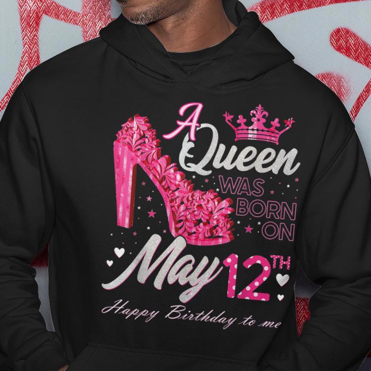 A Queen Was Born On May 12 May 12Th Birthday High Heels Hoodie | Mazezy