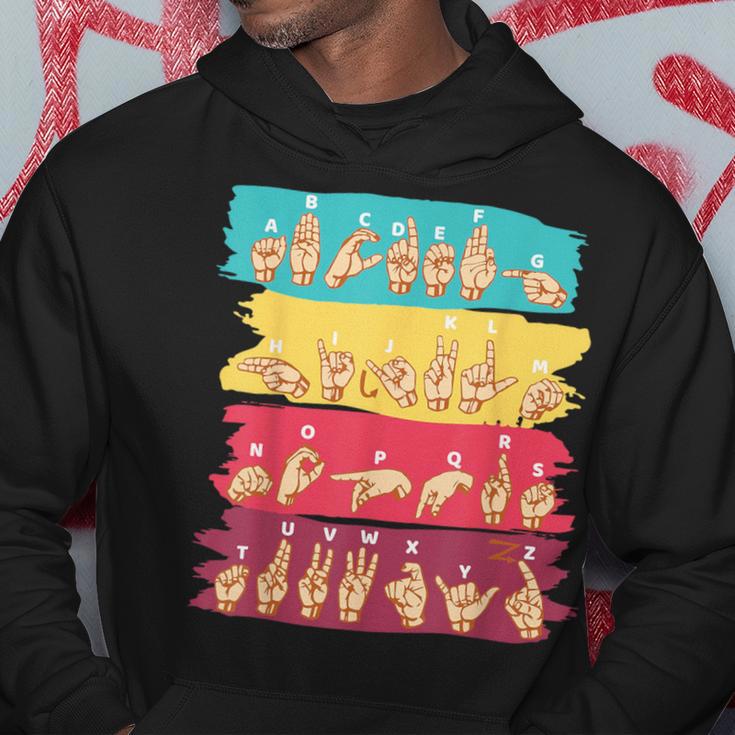 'Asl Alphabet' Cool Asl Sign Language Hoodie | Mazezy