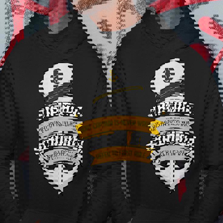 Boat Captain Sailor Seaman Seafarer Maritime Anchor Hoodie | Mazezy