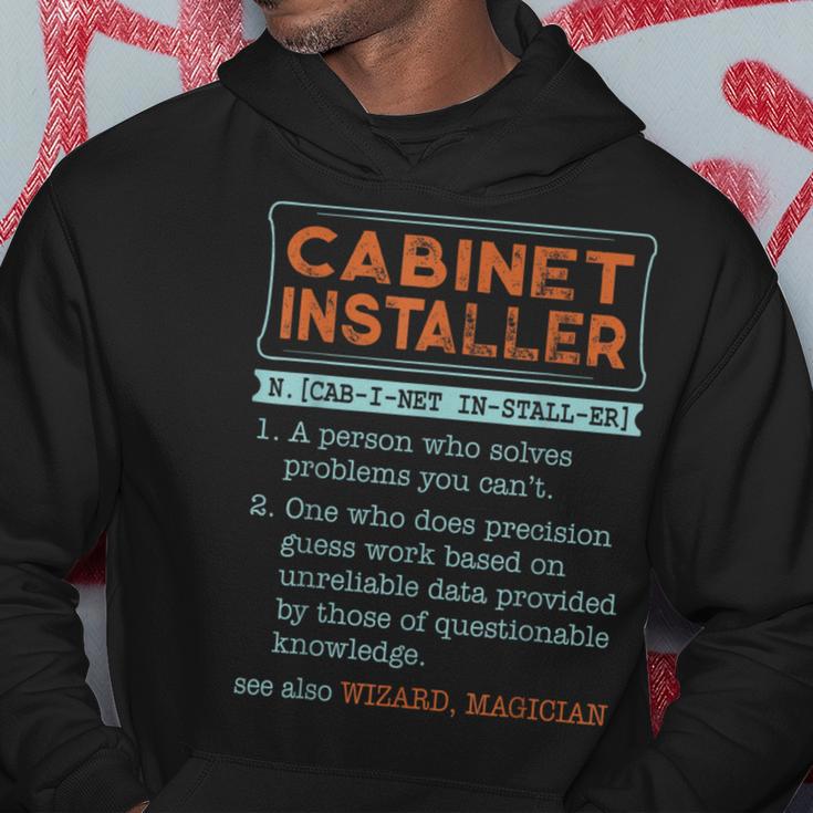 Cabinet Installer Dictionary Noun Wizard Magician Hoodie | Mazezy