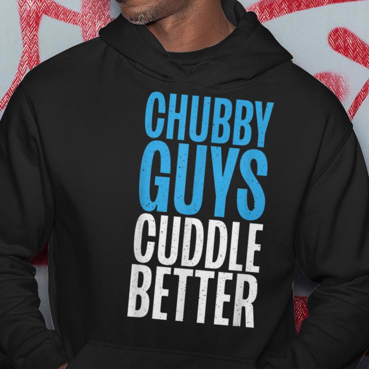 Chubby Guys Cuddle Better Funny Fat Hoodie | Mazezy
