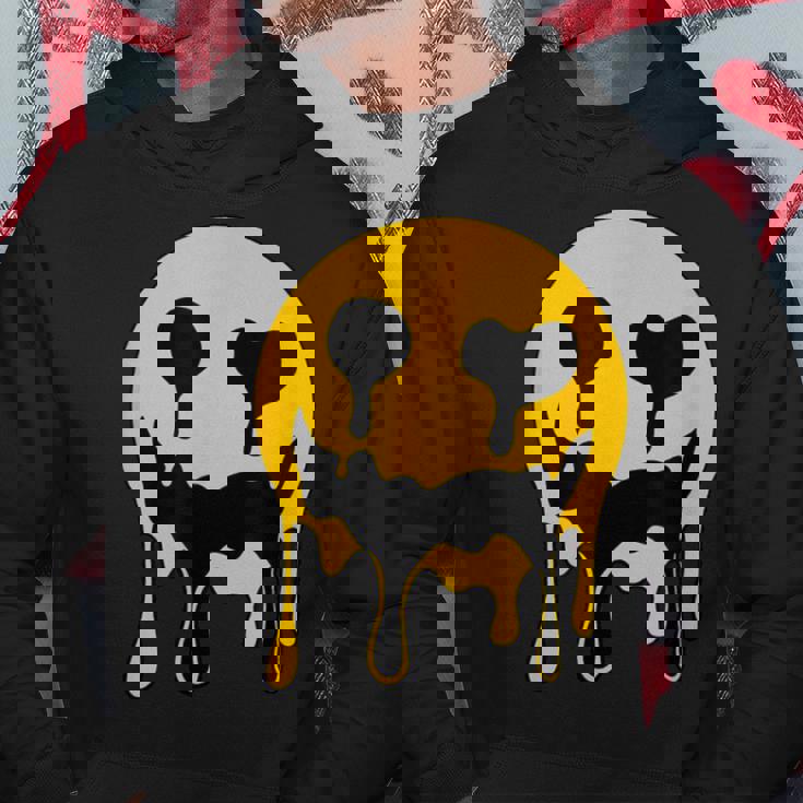 Creepy Melting Smile Smiling Face Scary Dripping Emoticon Hoodie ...