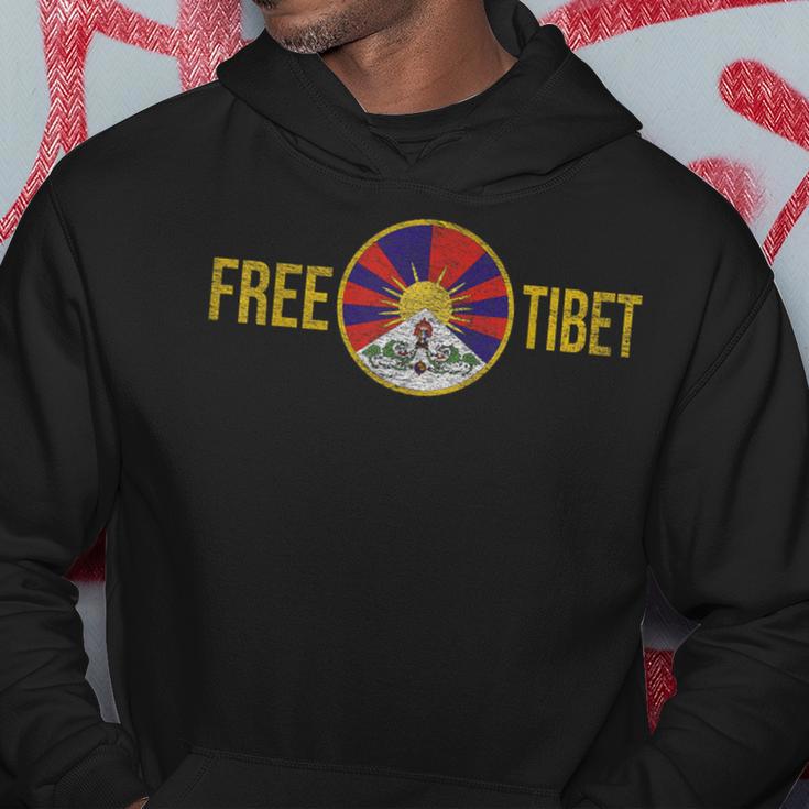 Free Tibet Tibetan Flag Emblem Restore The Dalai Lama Hoodie | Mazezy