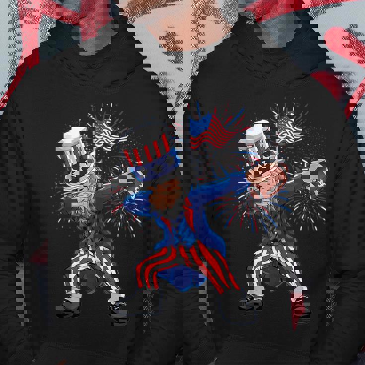 Funny Dabbing Uncle Sam Football Ball Indepedence Day Boys Hoodie | Mazezy