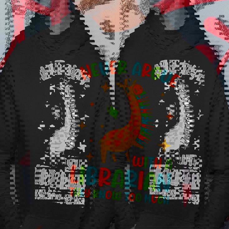 Funny Library Never Argue Read Book Librarian Hoodie | Mazezy