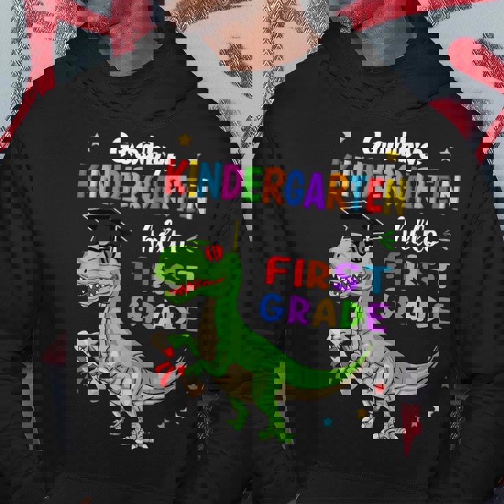 Goodbye Kindergarten Graduation Hello 1St Grade Trex 2023 Hoodie | Mazezy