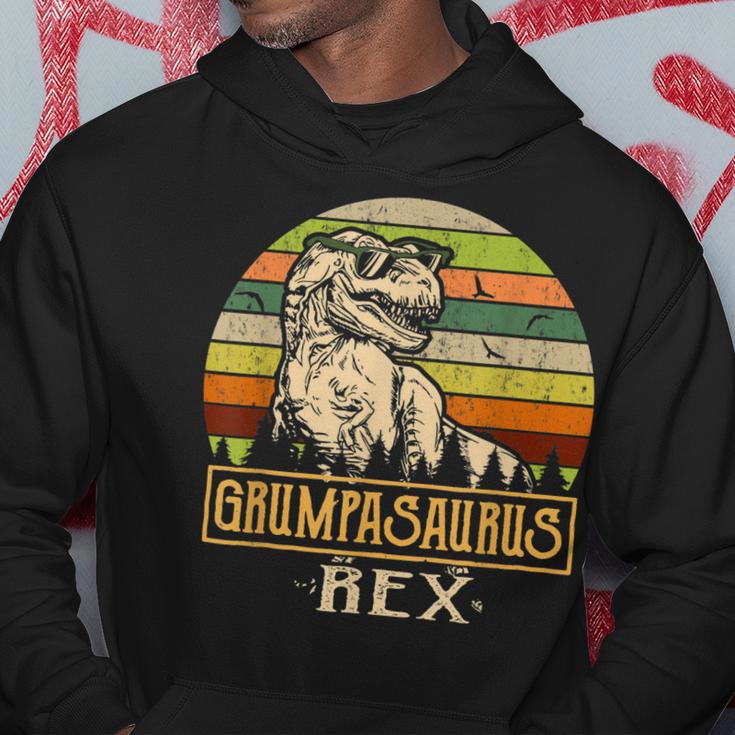 Grumpasaurus Trex Funny For Grumpy Dad Grandpa Fathers Day Hoodie | Mazezy