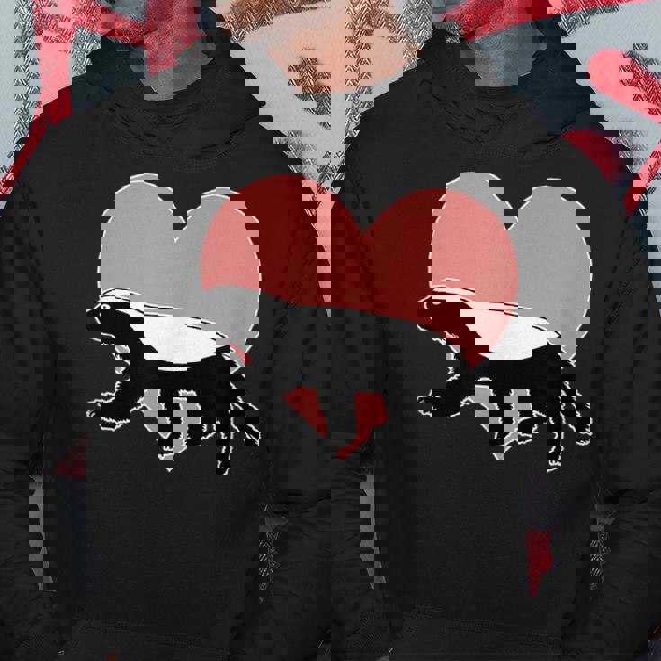 Honey Badger Heart Honey Badger Lover Honey Badgers Hoodie - Thegiftio UK