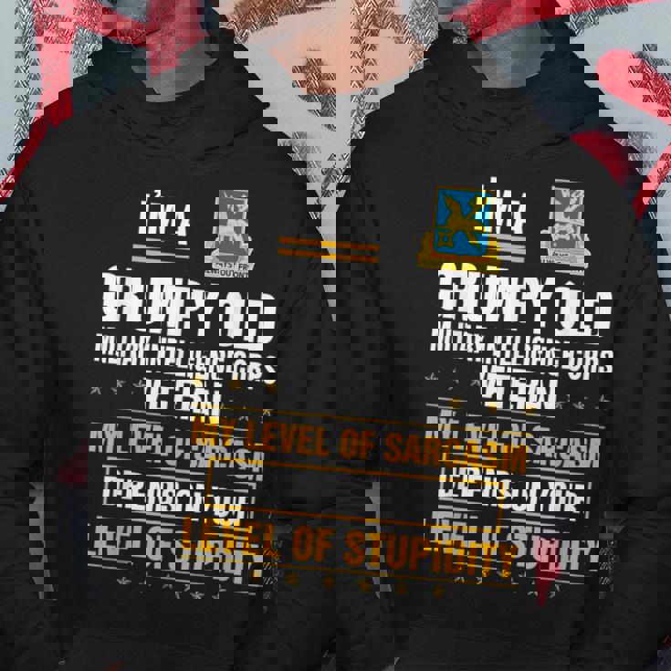 Im A Grumpy Old Military Intelligence Corps Veteran Hoodie | Mazezy