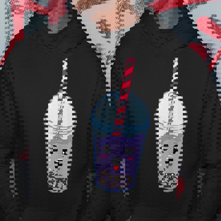 Kawaii Boba Milk Tea | Cute Blueberry Bubble Tea Lover Gift Hoodie | Mazezy