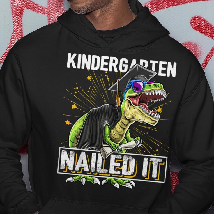 Kindergarten Nailed It T Rex Dinosaur Graduation Cap Gown Hoodie | Mazezy