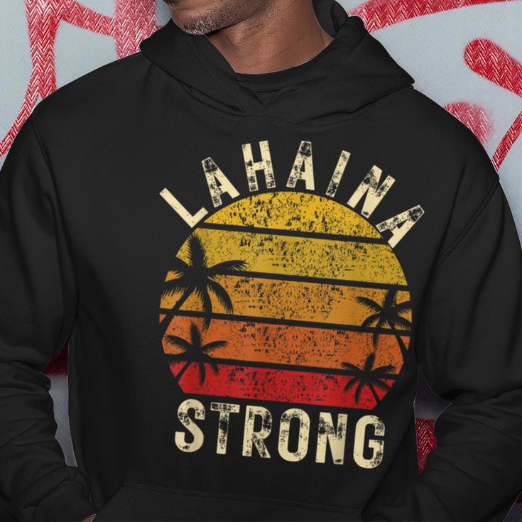 Lahaina Strong Palm Trees Sunset Lahaina Hawaii Hoodie | Mazezy