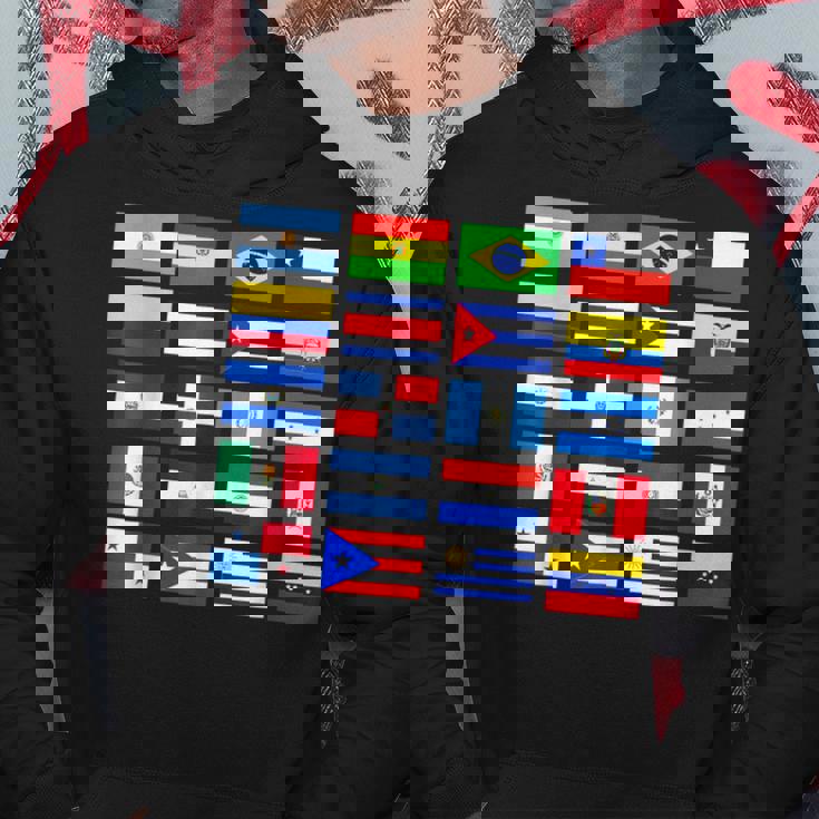 Latin American Flags Hispanic Heritage Month Hoodie - Monsterry
