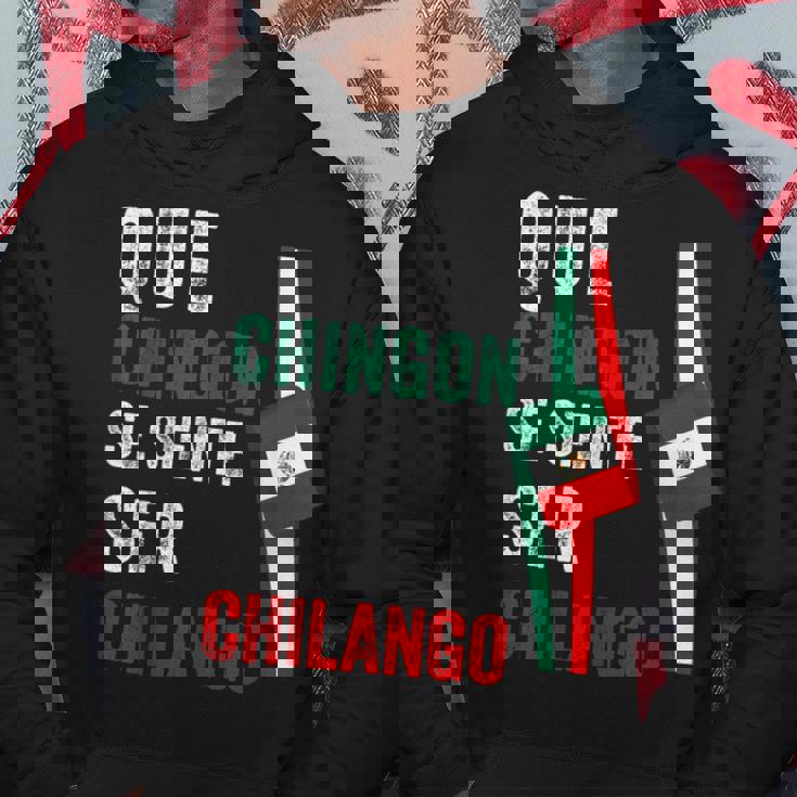 Mexican Flag Mexicana Mexico Heritage Chingon Chilango Hoodie - Monsterry