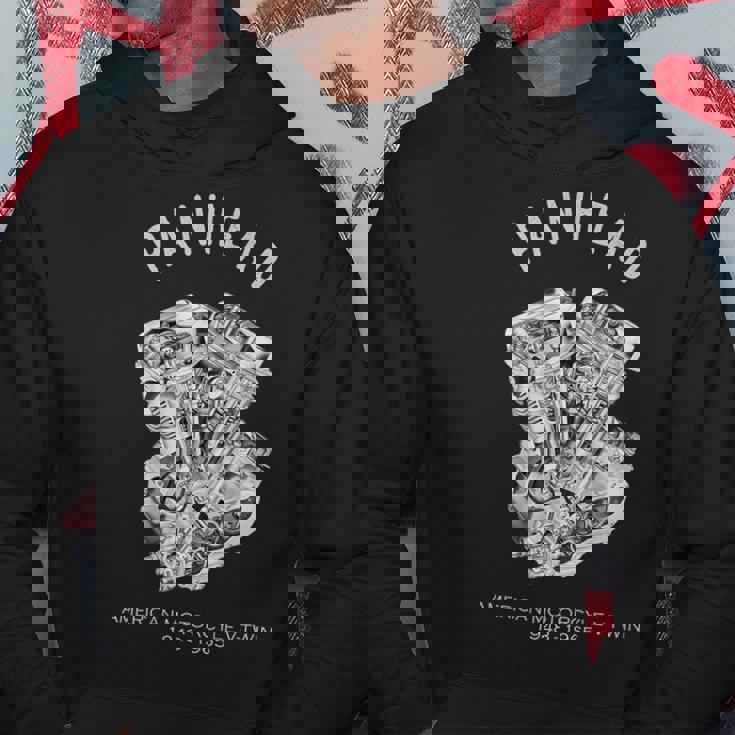 Panhead Vtwin Engine Cutaway Motorcycle 1948 Dark Colors Hoodie | Mazezy