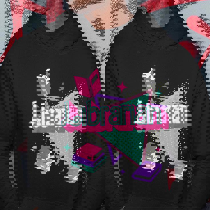 Retro Librarian 90S Library Staff Back To School Reading Hoodie - Monsterry