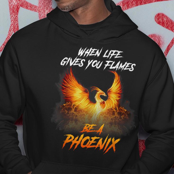 Rising Phoenix Flames Fire Bird Rebirth Mythical Lover Hoodie - Thegiftio
