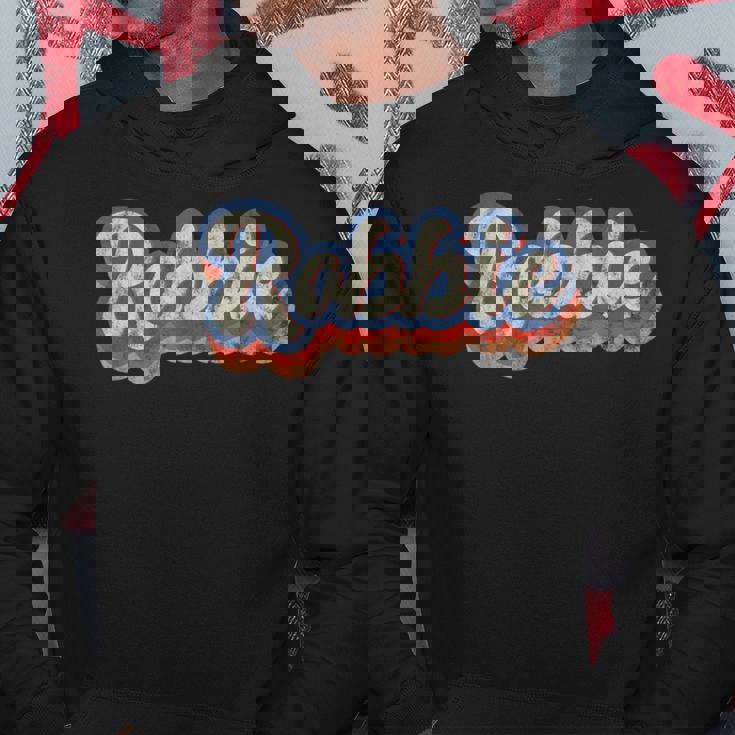 Robbie Personalized Name Custom Lettering 70S Hoodie | Mazezy