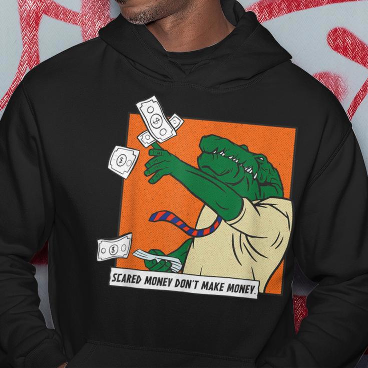 Scared Money Don't Make Money Retro Gator Comic Hoodie | Mazezy