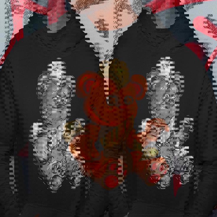 Scary Soft Toy Cuddly Toy Horror Movie Killer Teddy Bear Hoodie | Mazezy