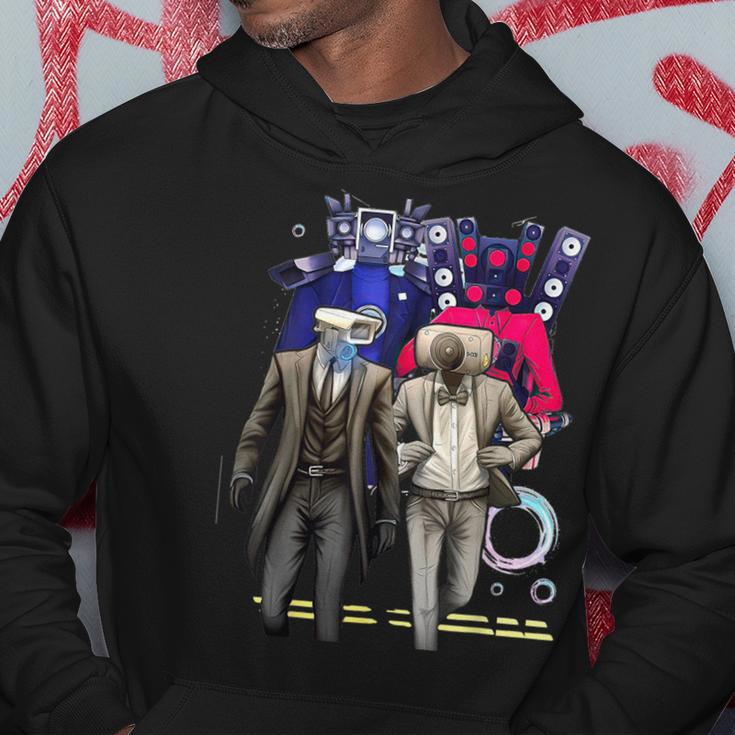 Skibidi Toilet Cameraman Speakerman Tv Man Hoodie - Thegiftio