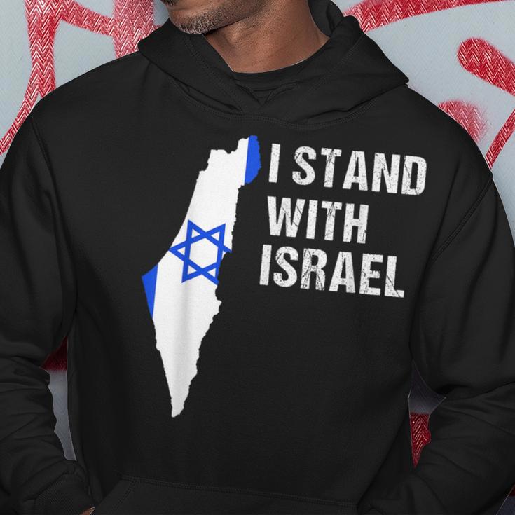 I Stand With Israel Jewish Heritage Israeli Flag Hoodie | Mazezy