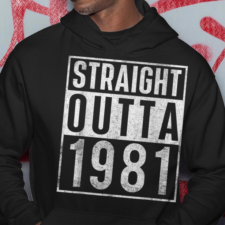 Straight Outta 1981 Year Of Birth Birthday Hoodie | Mazezy