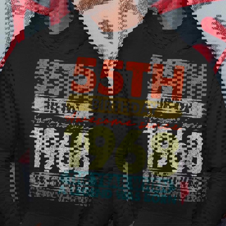 Vintage 1968 55 Year Old Gifts Limited Edition 55Th Birthday Hoodie ...