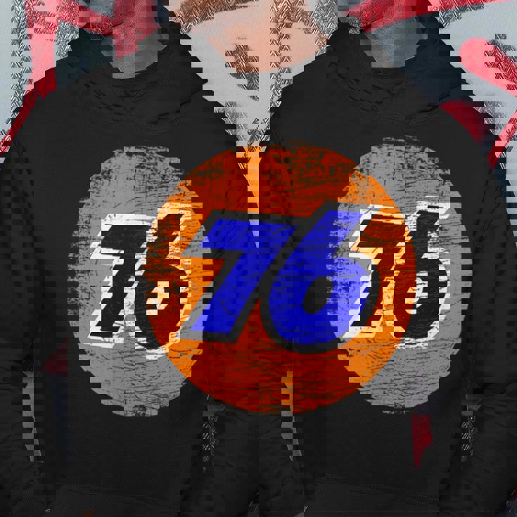 Vintage 76 Gas Station Sign Hoodie | Mazezy