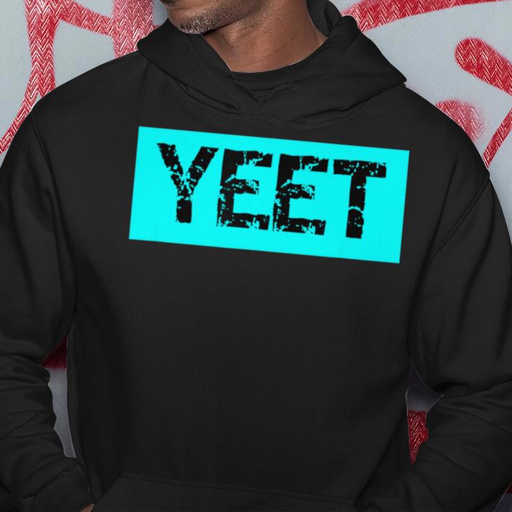 Yeet Yeet Meme Yeet Cyan Yeet Hoodie | Mazezy