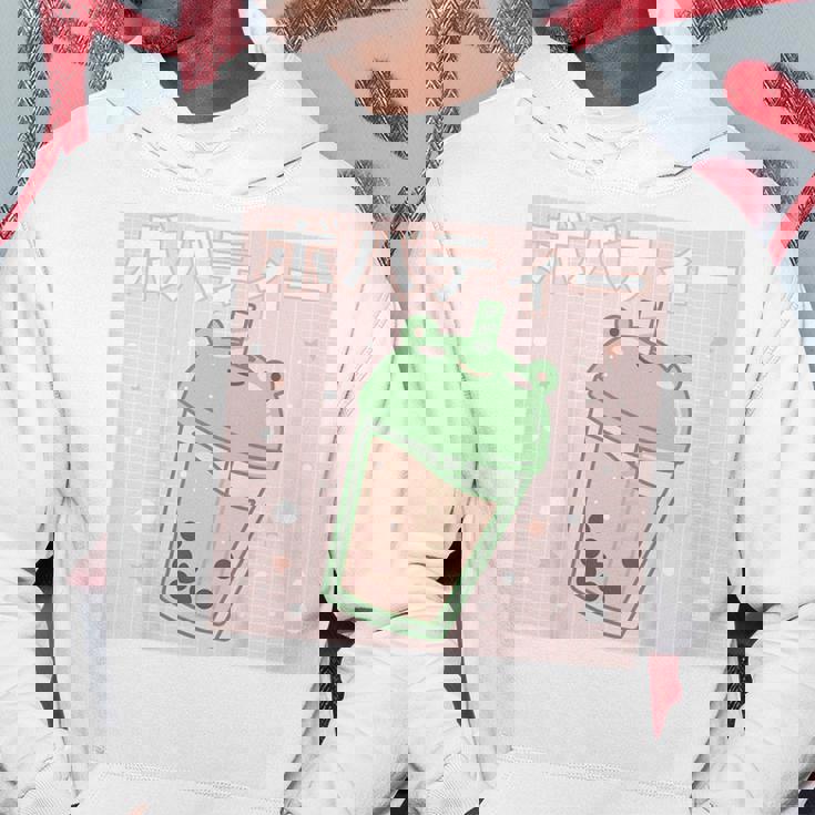 Kids Kawaii Aesthetic Cute Boba Bubble Milk Tea Pink Hoodie | Mazezy